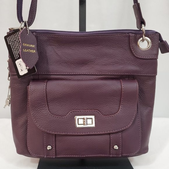 Roma | Bags | Nwt Roma Womens Concealment Genuine Leather Crossbody ...
